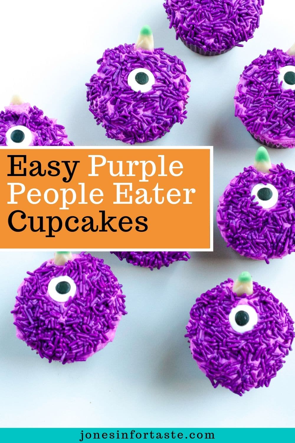 Purple People Eater Halloween Cupcakes - Jonesin' For Taste